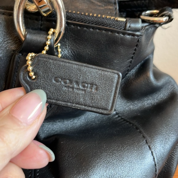 Coach | Bags | Coach Colette Black Leather Carryall Satchel Crossbody ...